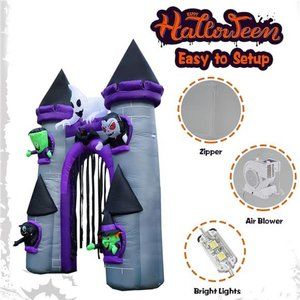 Holiday | 1 Ft Halloween Inflatables Castle Archway With Ghost Green ...